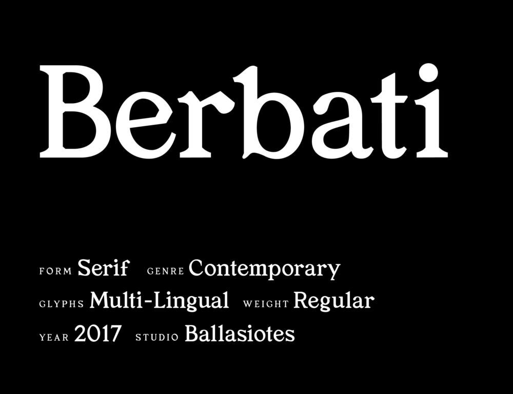 Berbati Font – Siotes — Design, Brand Strategy, Packaging, and Motion ...